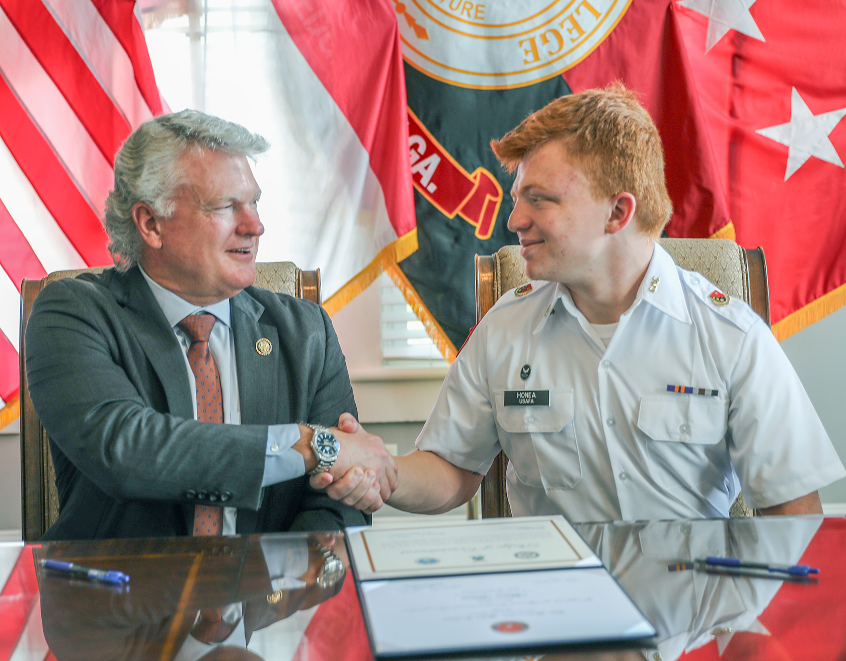 Congressman Mike Collins visits GMC for cadet appointment ceremony ...